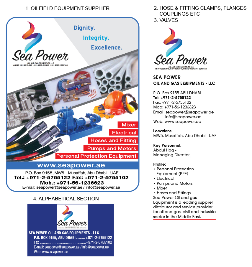 Sea Power Oil and Gas Equipment LLC - P.O.Box 9155, Abu Dhabi, United ...