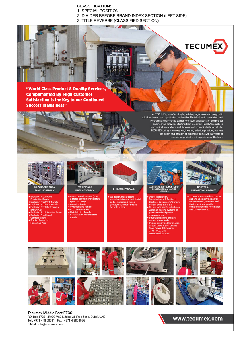 Tecumex Middle East FZCO - United Arab Emirates | Oil & Gas Directory